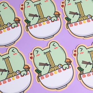 Frog Sticker Ramen Bowl Sticker Food Sticker Froggy Sticker Water ...