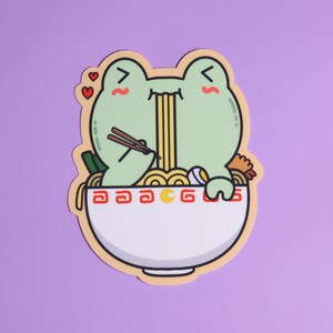 Frog Sticker Ramen Bowl Sticker Food Sticker Froggy Sticker Water ...