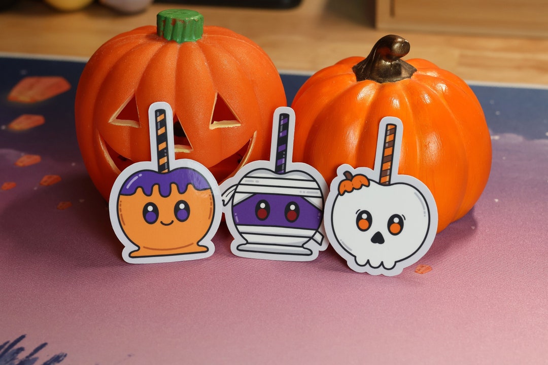 Halloween Stickers Candy Apple Sticker Halloween Candy Stickers - Etsy