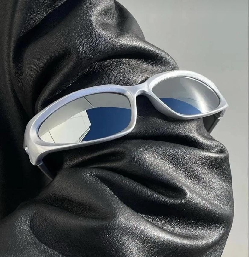 Silver Mirror Sunglasses Y2K Vintage Unisex Men's & Women's Eyewear ...