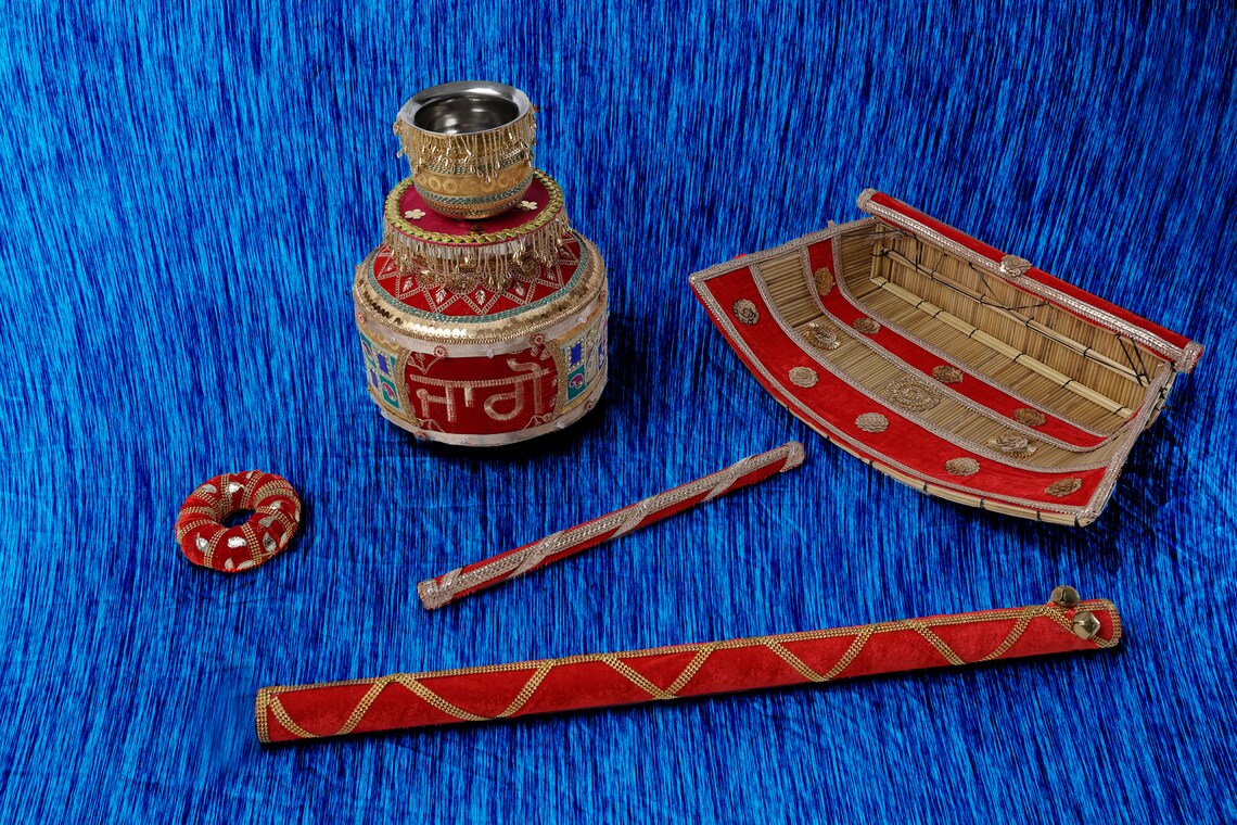 Light up Jaggo Jago Karoli Set With Danda & Binu, Punjabi Sikh Wedding ...