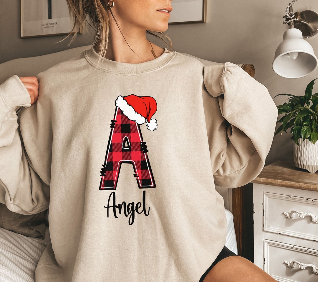 Christmas Custom Monogram and Name Santa Family Matching Sweatshirts ...