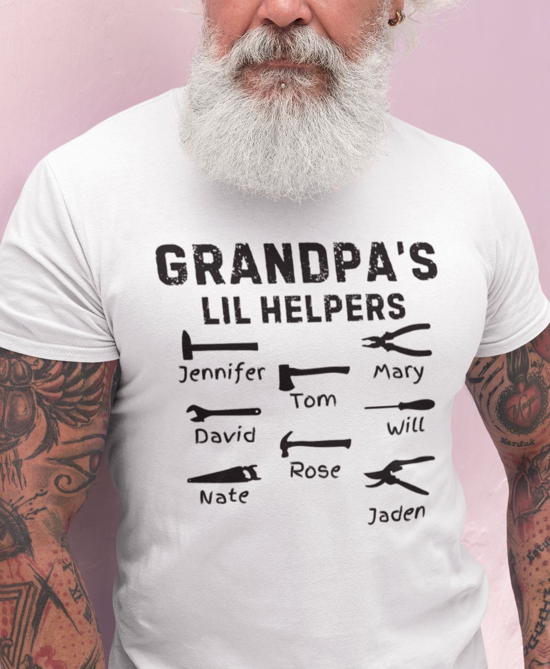 Personalized Father's Day Gift for Grandpa Grandpa's Little Helpers ...