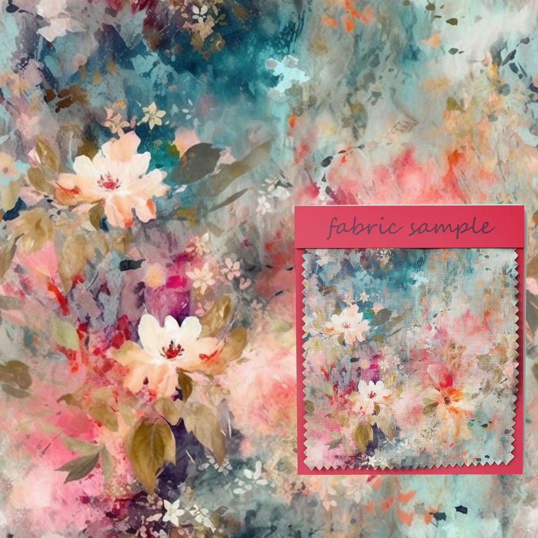 Seamless Pattern, Delicate Oil Pastel Flowers, Delicate Flower Pattern ...