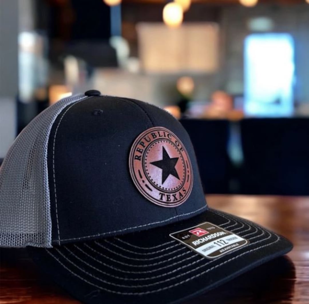 Texas Republic Leather Patch Hats, Texas Pride Hat, Texas Gift Hat ...