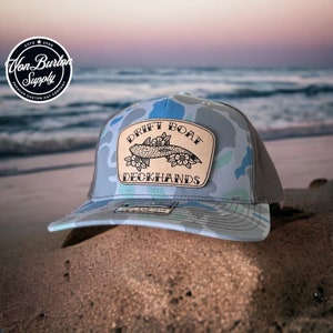 Custom Richardson 112 PFP Duck Camo Leather Patch Trucker Hat ...