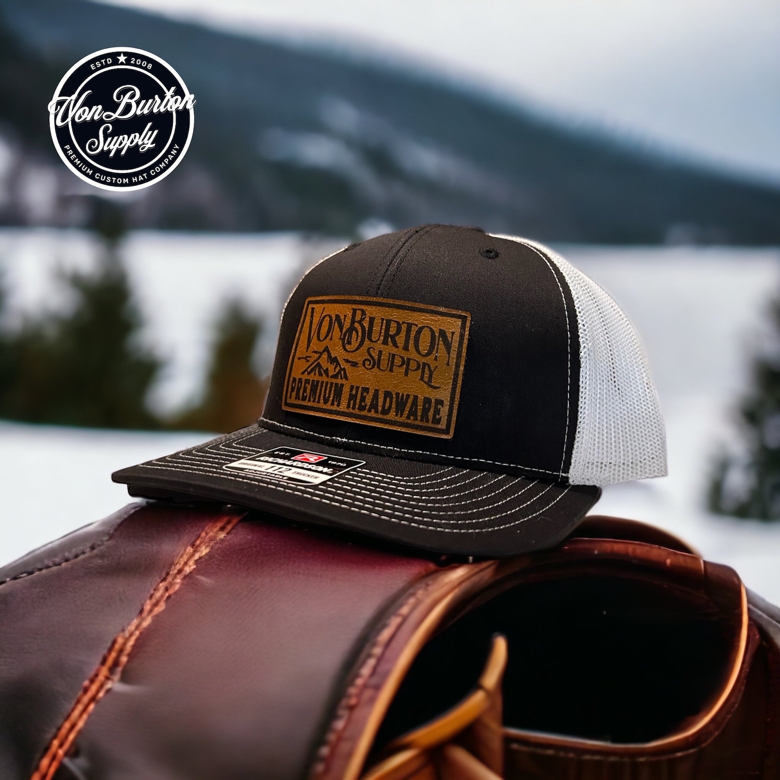 Custom Richardson 112 Leather Patch Trucker Hats - Etsy