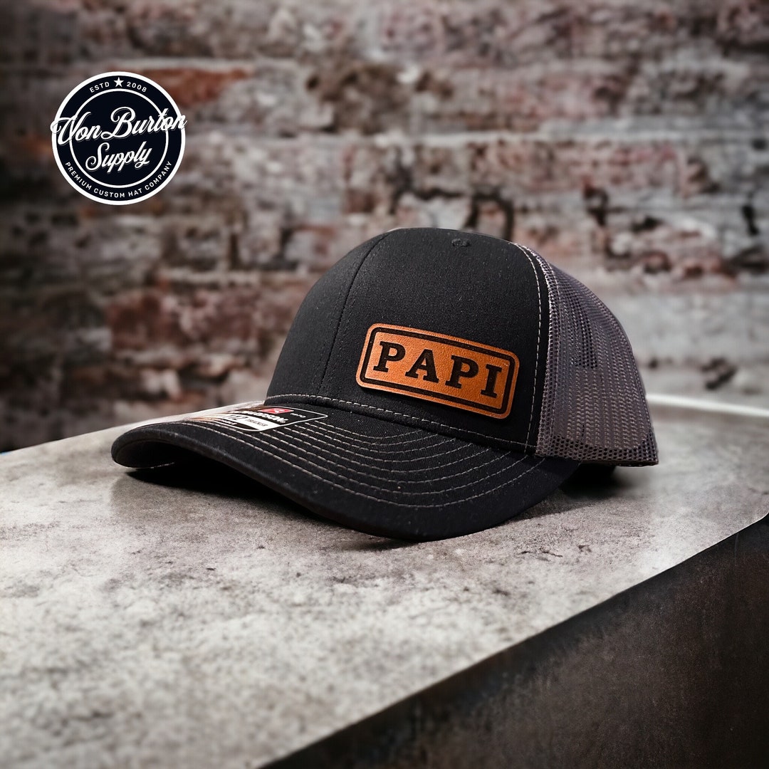 PAPI Leather Patch Hats for Dad, Gift for Fathers Day, PAPI Gift Hat for Dad and Fathers Day - Etsy