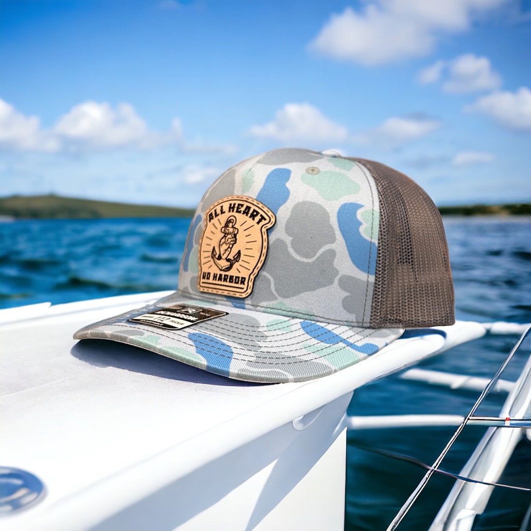 Custom Richardson 112 PFP Duck Camo Leather Patch Trucker Hat ...