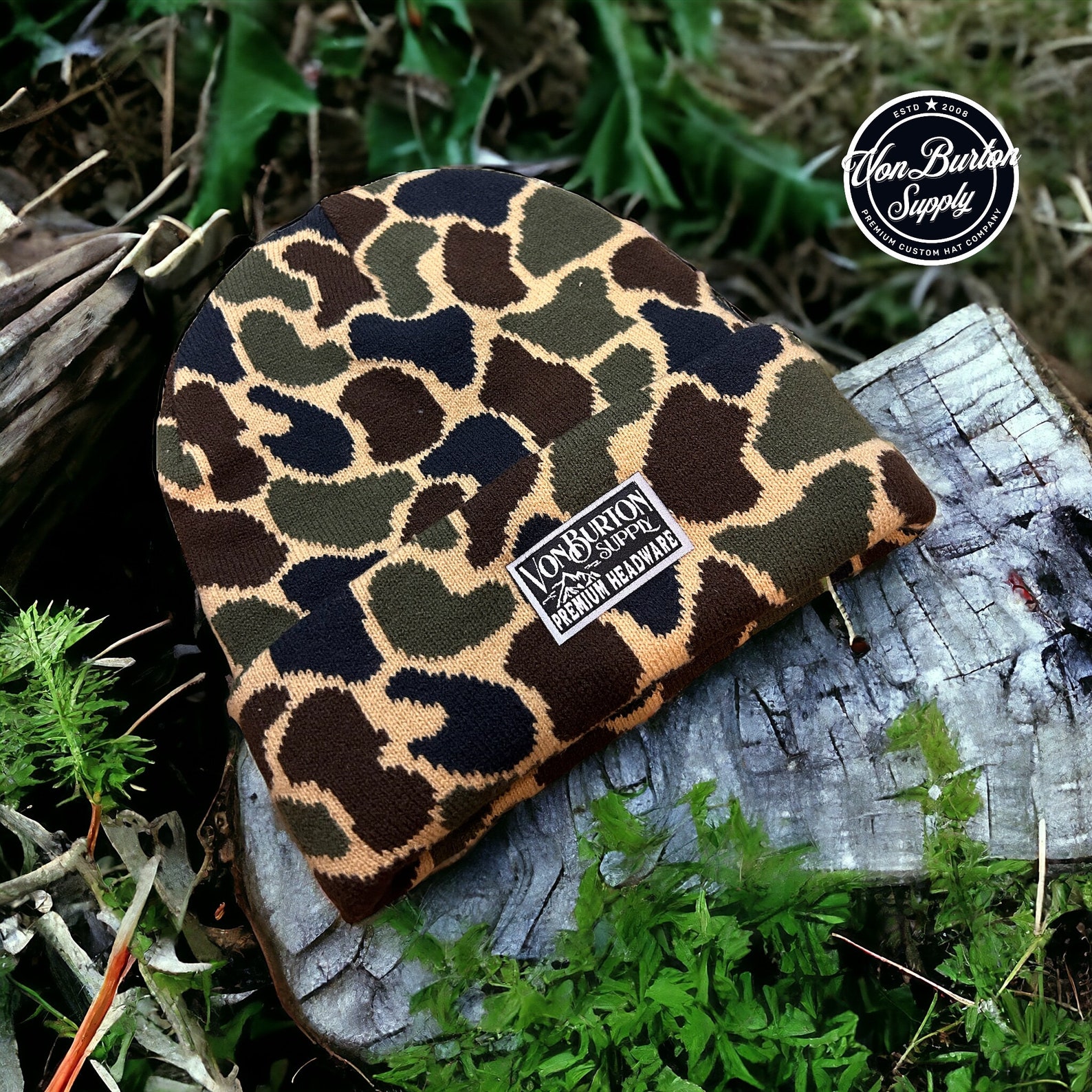 Old School Camo Beanie Valley Creeper, Duck Camo Beanie - Etsy