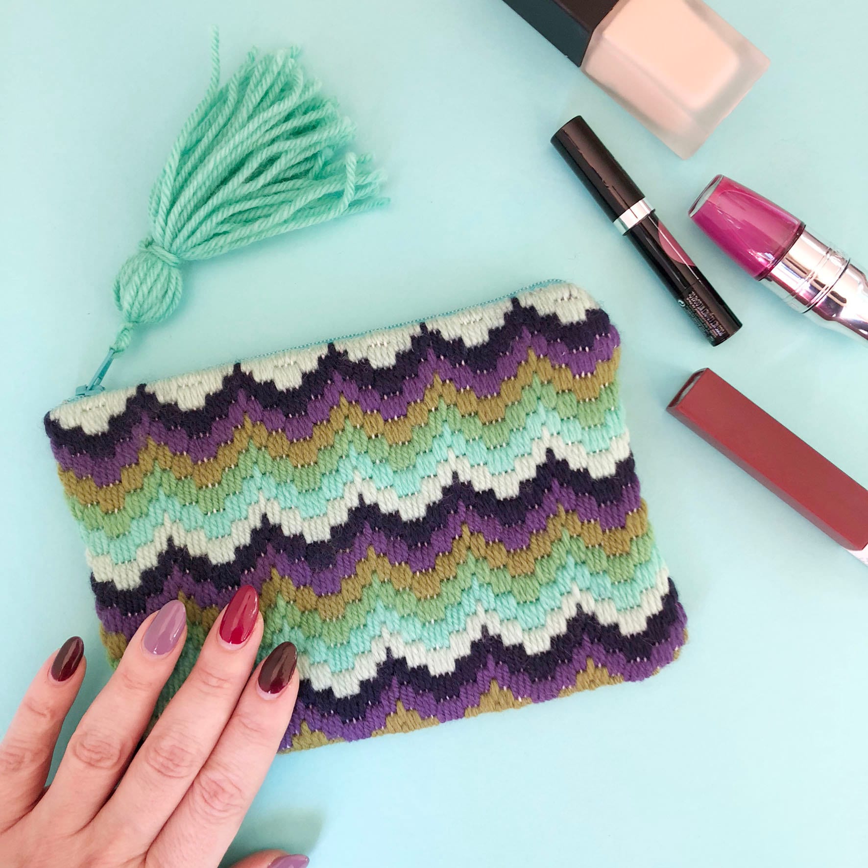 DIGITAL PATTERN: "little Lies" Bargello Bag - Bargello Plastic Canvas ...