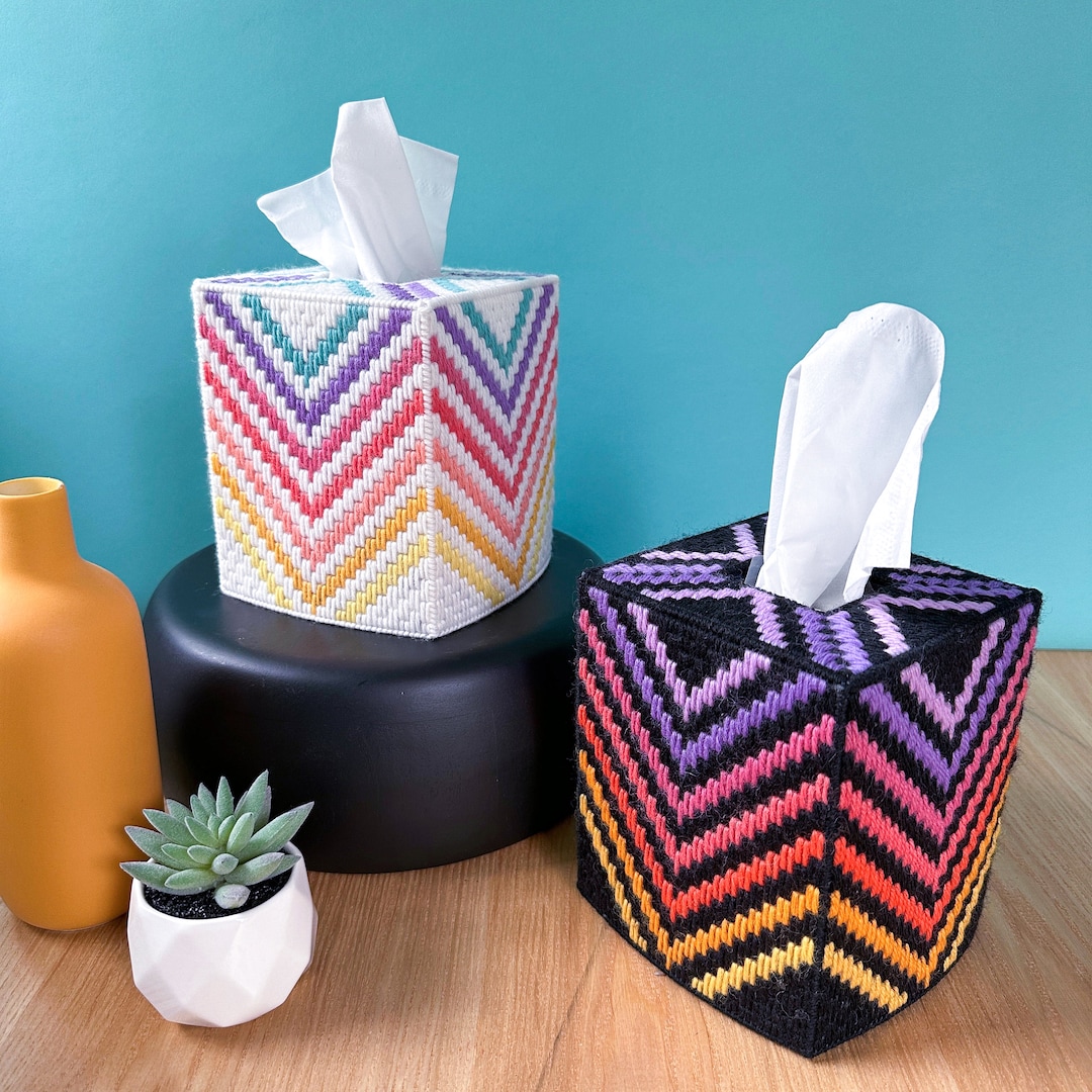 DIGITAL PATTERN: "time After Time" Bargello Tissue Box Cover - Bargello ...