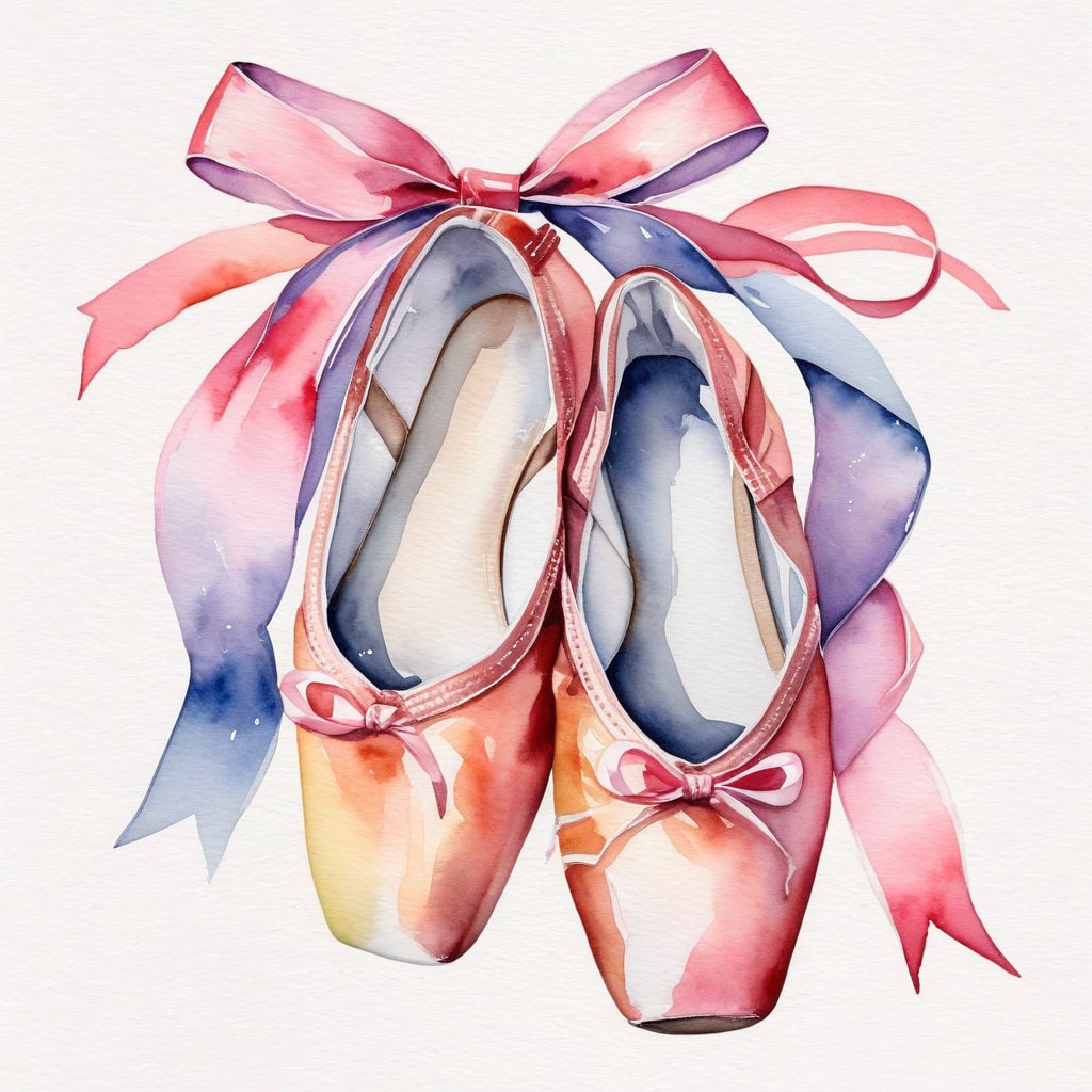 Ballet Pointe Shoes Clipart | Ballet Slippers Svg | Ballerina Shoes ...