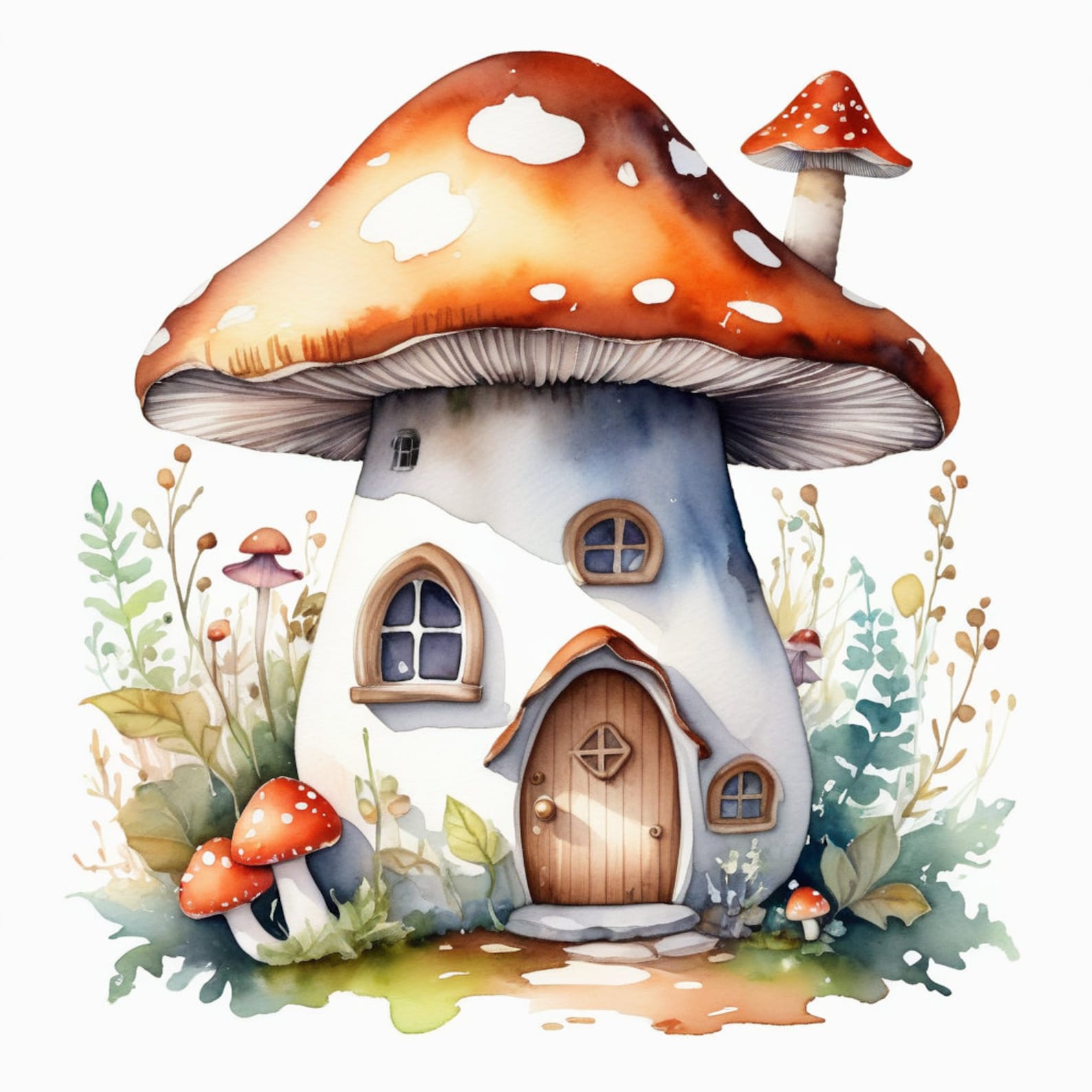 Fairy Mushroom House Clipart | Forest Fairy Clipart | Commercial Use ...