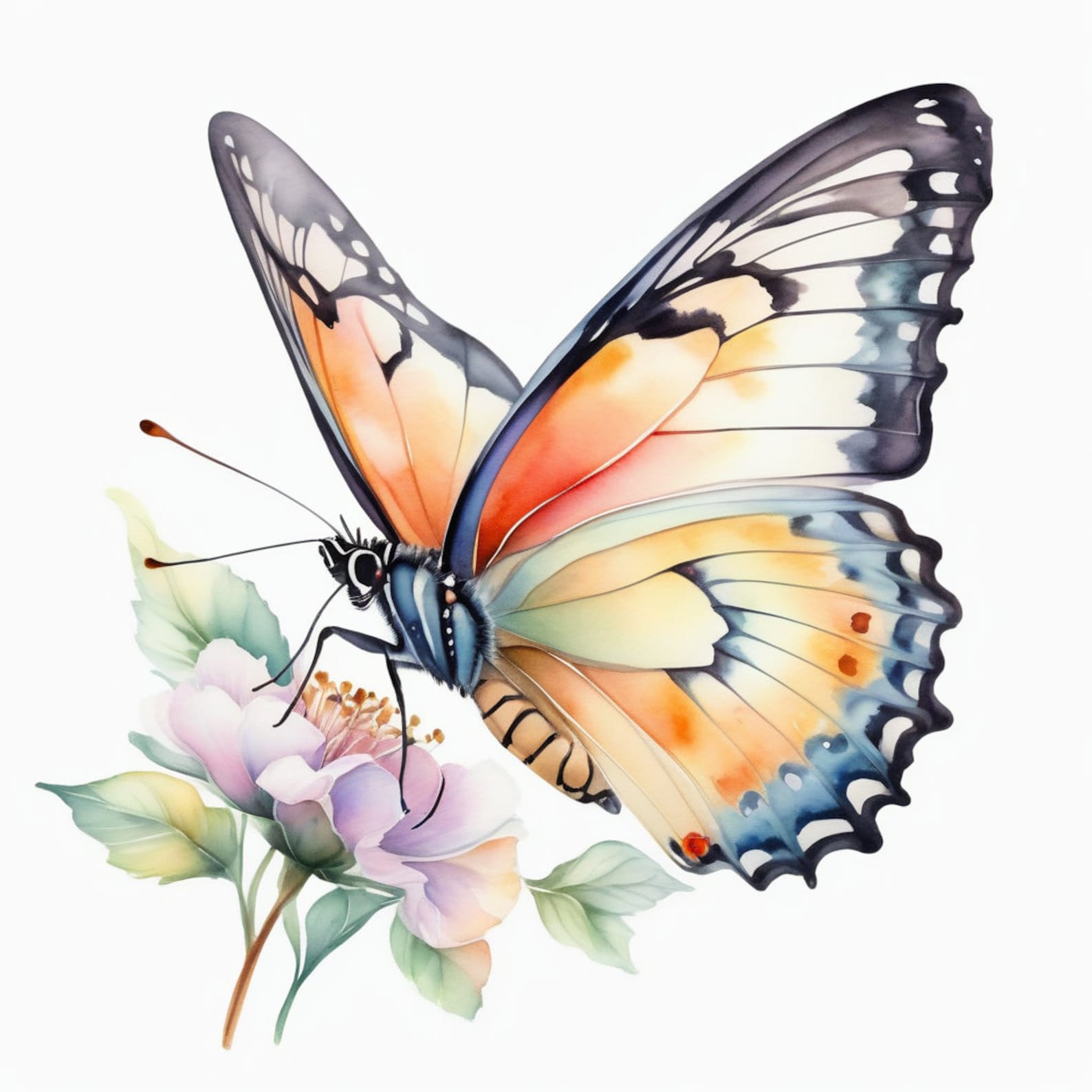 Pastel Butterfly Clipart | Spring Clipart | Transparent Images ...