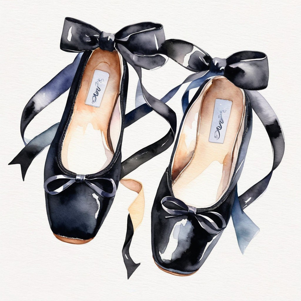 Ballet Pointe Shoes Clipart | Ballet Slippers Svg | Ballerina Shoes ...