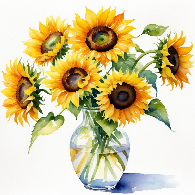 Sunflower Bouquet Clipart | Summer Flowers | Flower Clipart ...