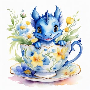 Teacup Dragon Collection | Clipart Dragon Clipart | Fantasy Dragon ...