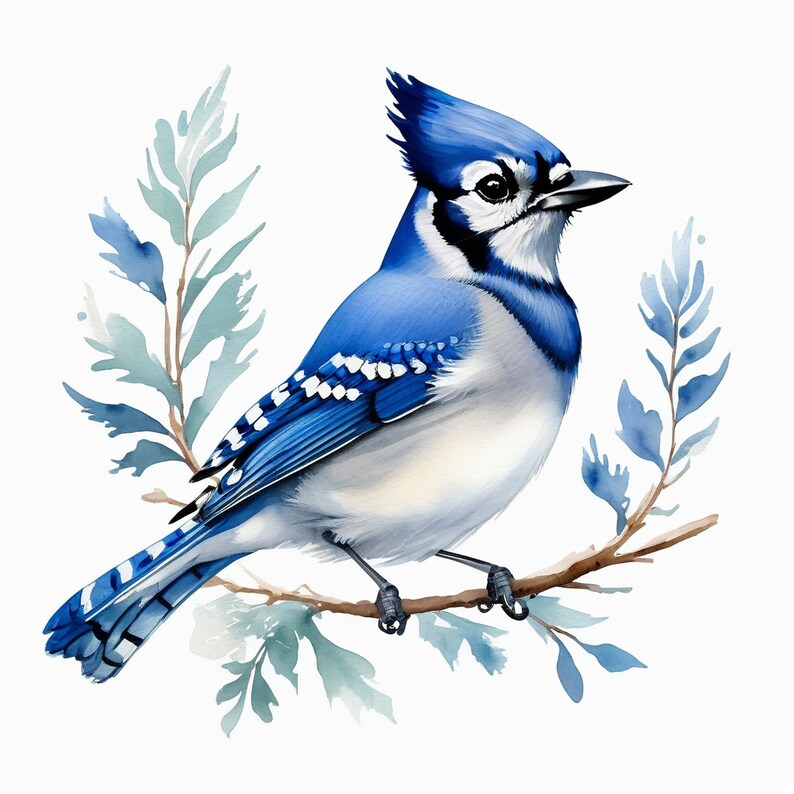Bluejay Clipart | Bluejays Svg | Cute Bird Clipart | Instant Download ...