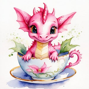 Teacup Dragon Collection | Clipart Dragon Clipart | Fantasy Dragon ...