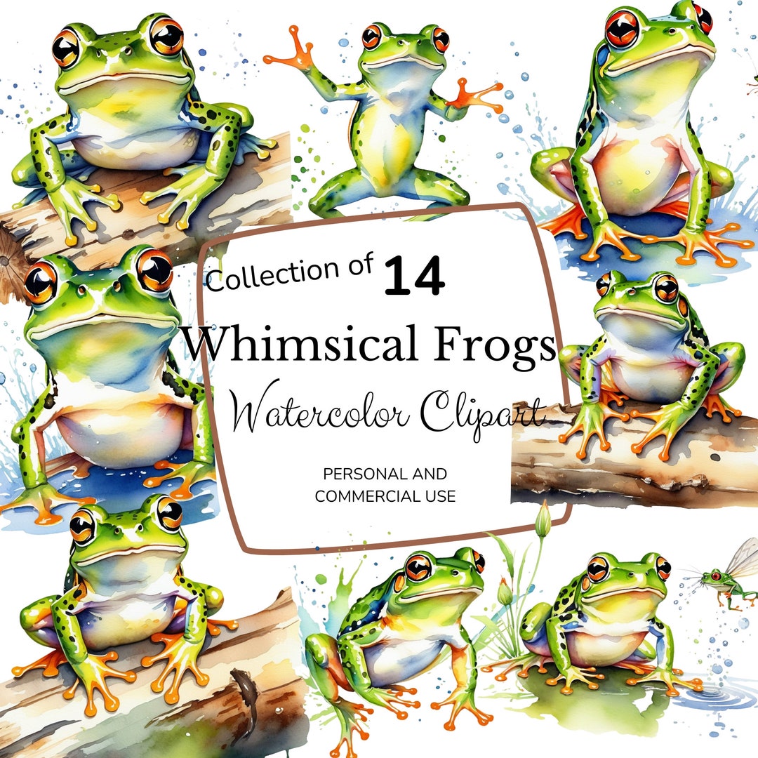 Frog Clipart | Toad Svg | Paper Craft | Pond Animal | Cute Frog Svg Cut ...