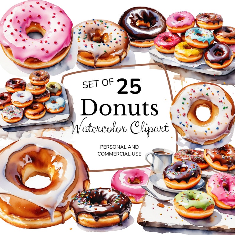 Donut Collection Clipart Donut Clipart Donuts Sprinkle Donuts Donut ...