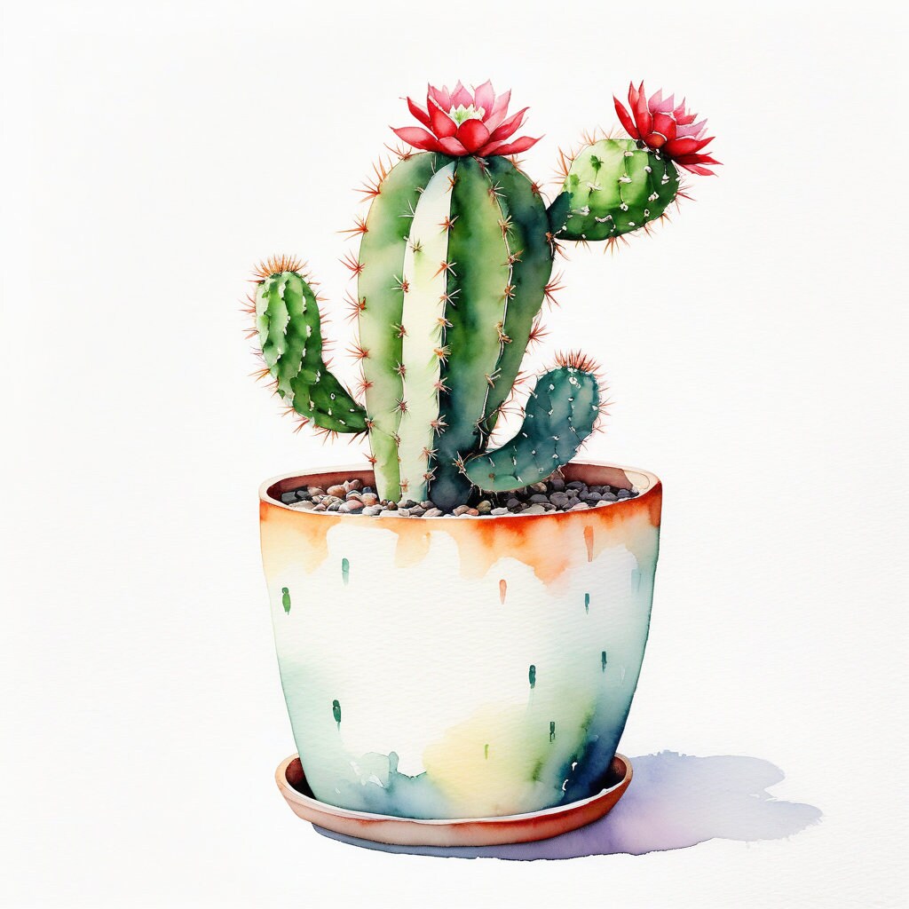 Cactus Clipart | Desert Cacti | Cacti Clip Art | Boho Clipart | Indoor ...