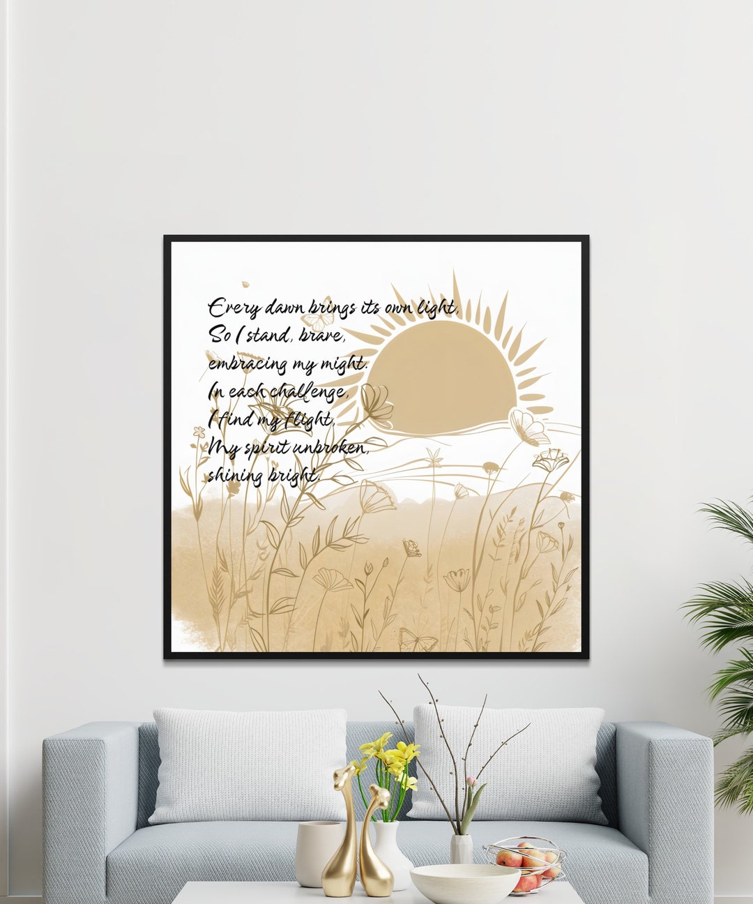 Embrace Poetry Sunrise Affirmation Poem Digital Print, Inspirational ...
