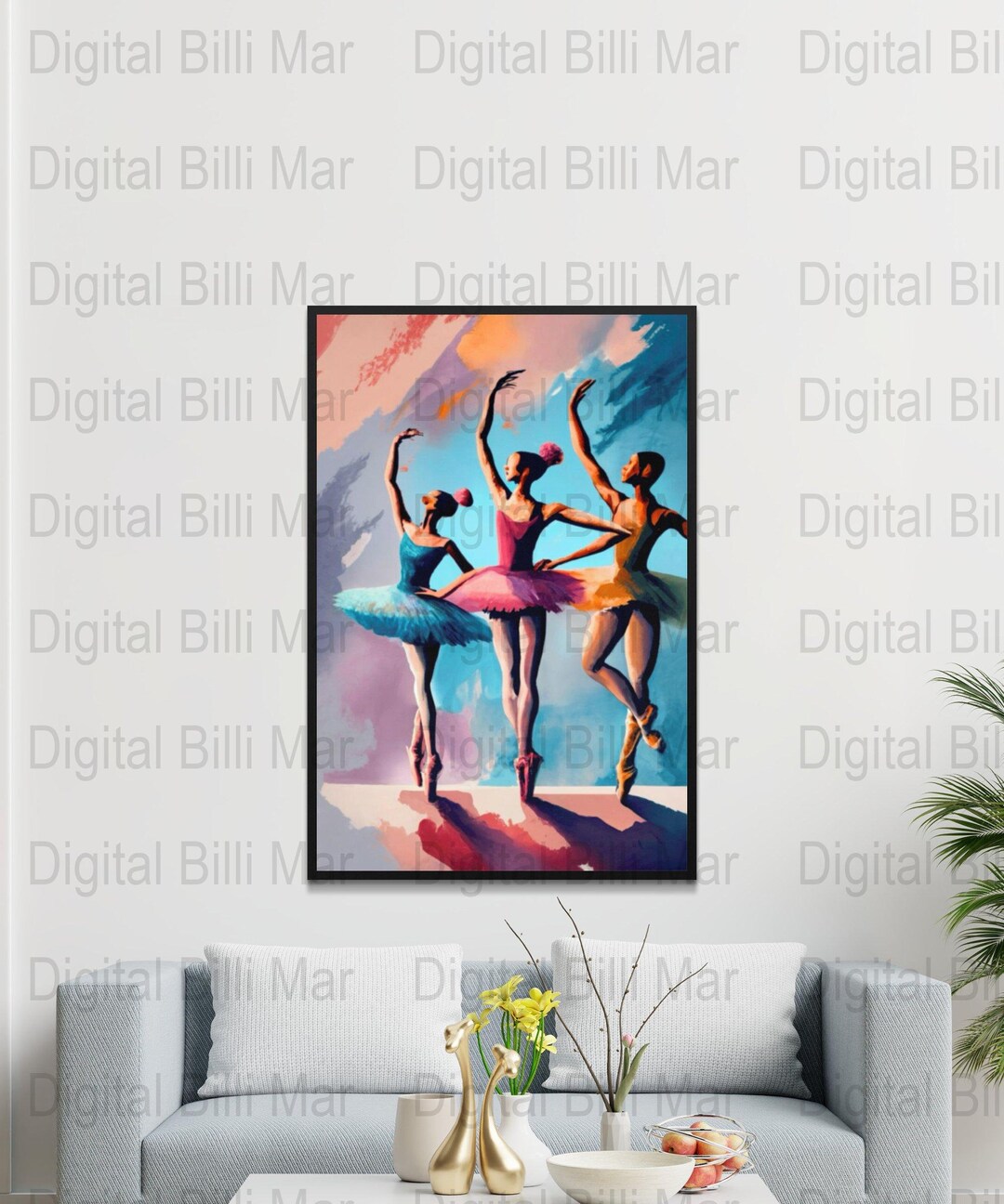 Ballerina Poster JPEG, Ballet Dance Print, Digital Download, Plie ...