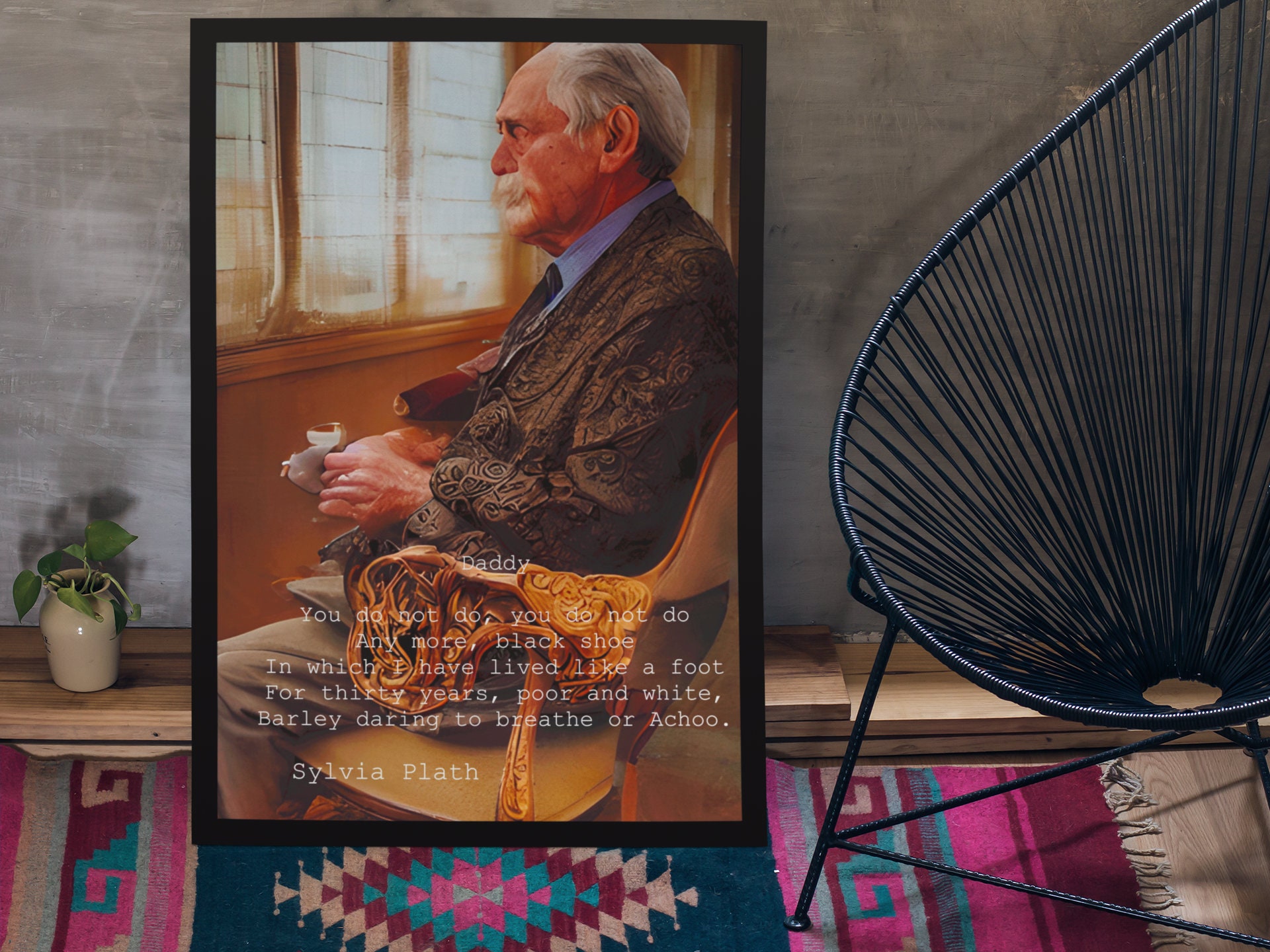 Love Poem for Daddy, Sylvia Plath, DIGITAL PRINTS, Love Poetry ...