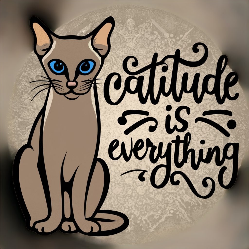 Catitude is Everything Svg Siamese Cat PNG Clipart SVG PNG - Etsy