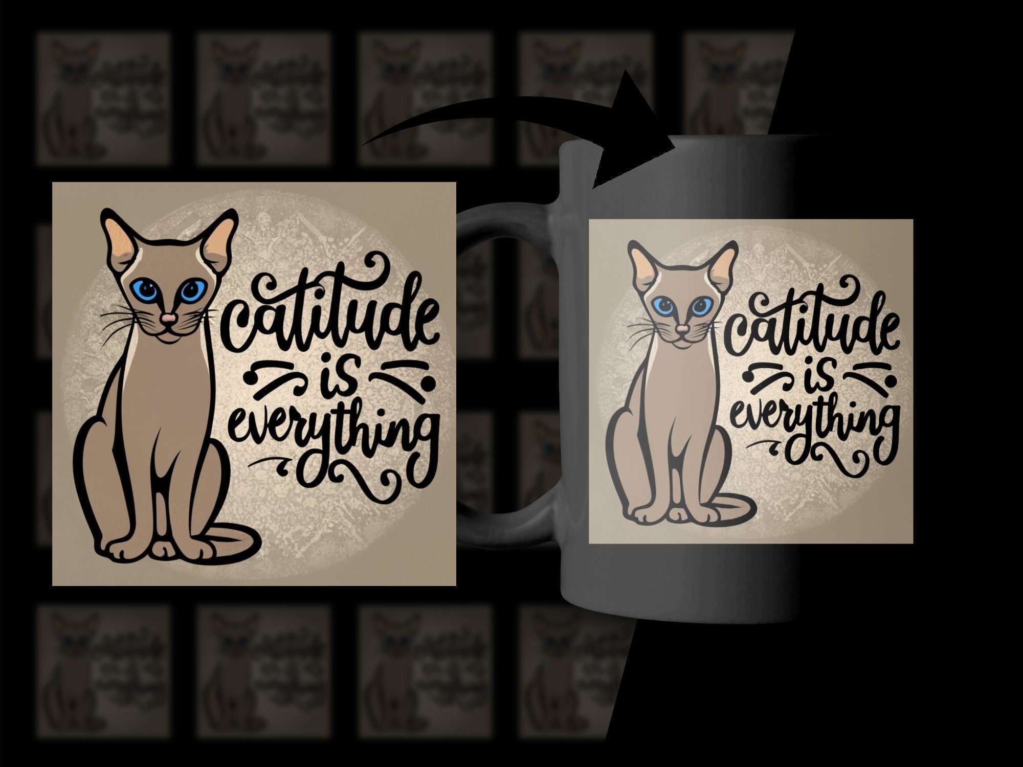 Catitude is Everything Svg, Siamese Cat PNG, Clipart SVG PNG Pdf Eps ...