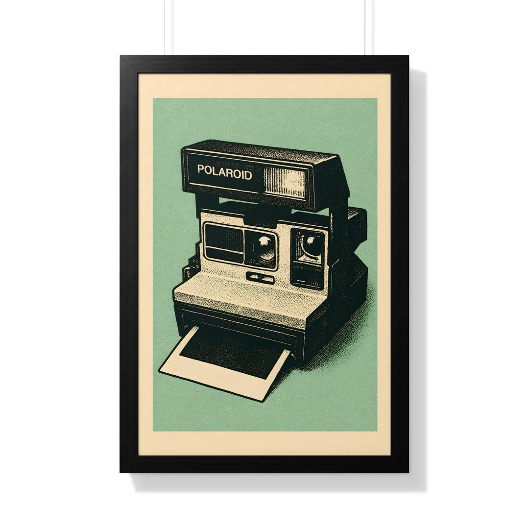 Vintage Polaroid Camera Digital Print, Retro Instant Camera Download ...