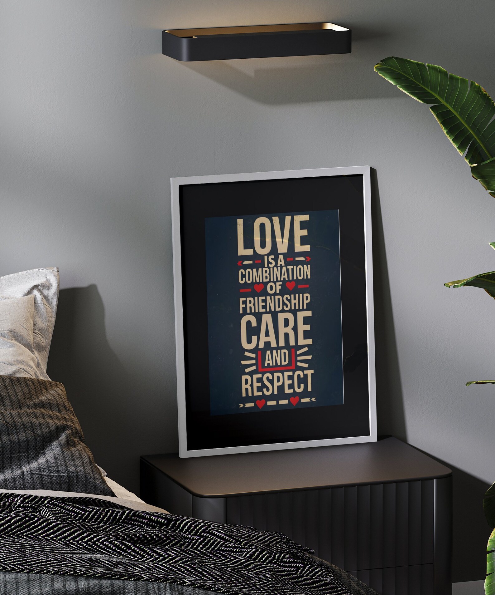 Inspirational Love Quote Wall Art Digital Print, Friendship Care ...