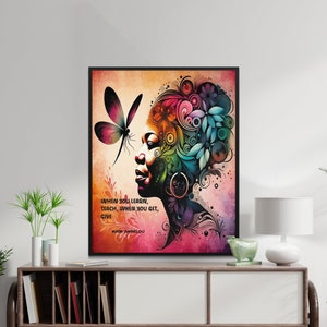 Inspirational Maya Angelou Quote Poster Bundle, Set of 10 Digital ...