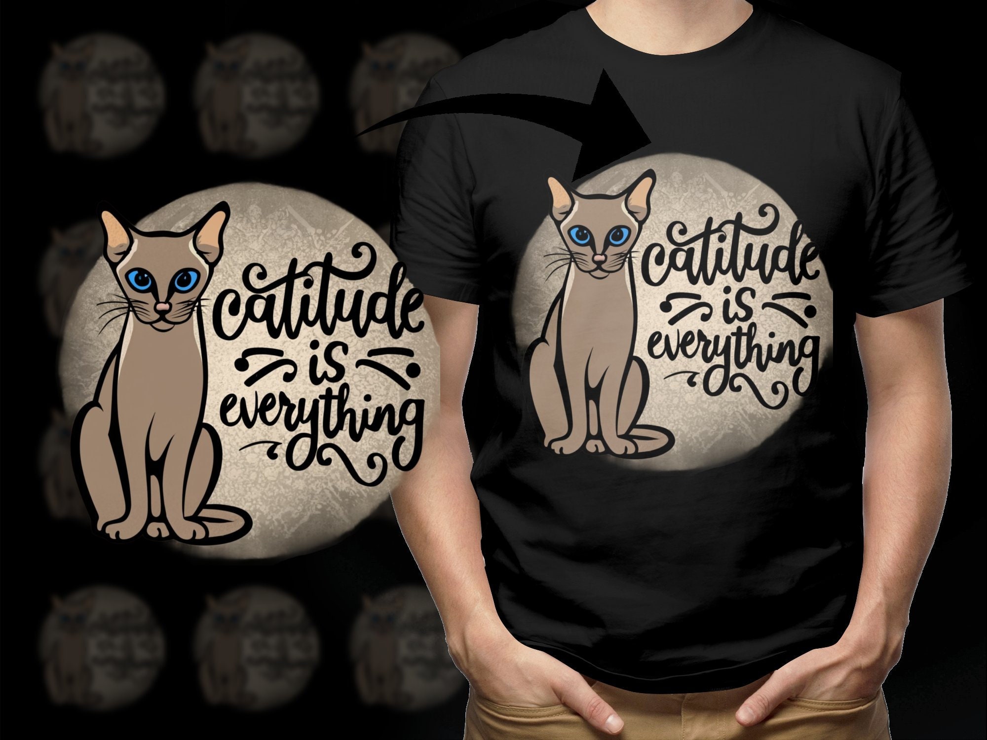 Catitude is Everything Svg, Siamese Cat PNG, Clipart SVG PNG Pdf Eps ...