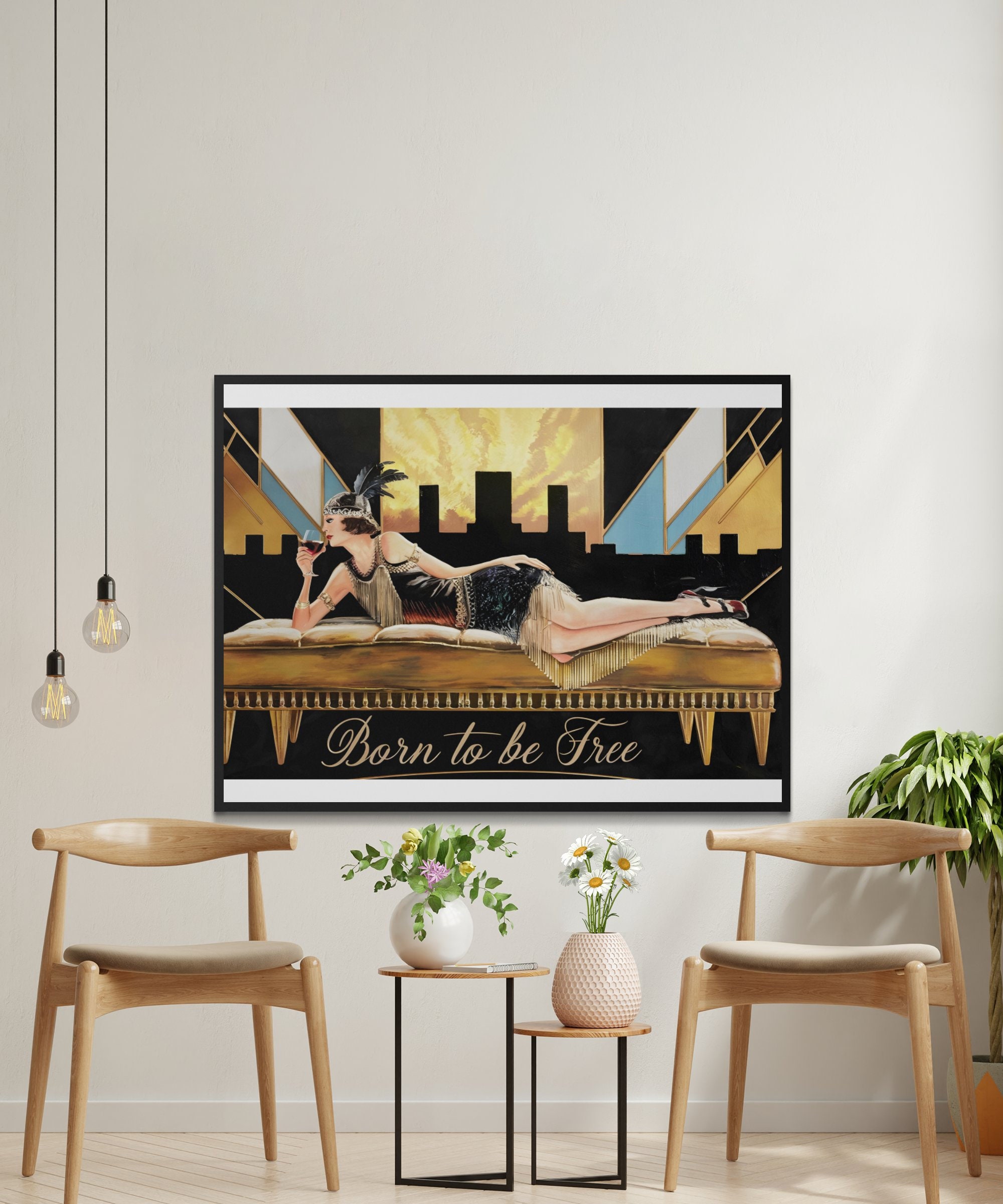 1920s Feminist Art Deco Wall Art, Vintage Inspired Digital Poster, Born ...