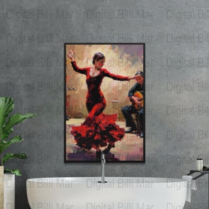 Spanish Flamenco Dancer Wall Art JPEG, Digital Download, Spanish ...
