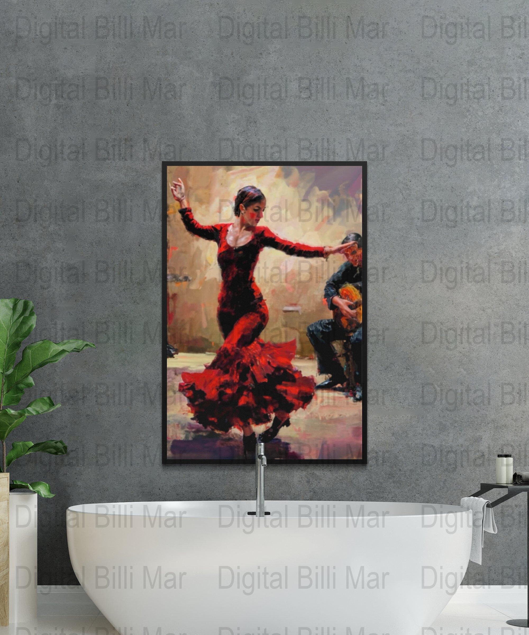 Spanish Flamenco Dancer Wall Art JPEG, Digital Download, Spanish ...