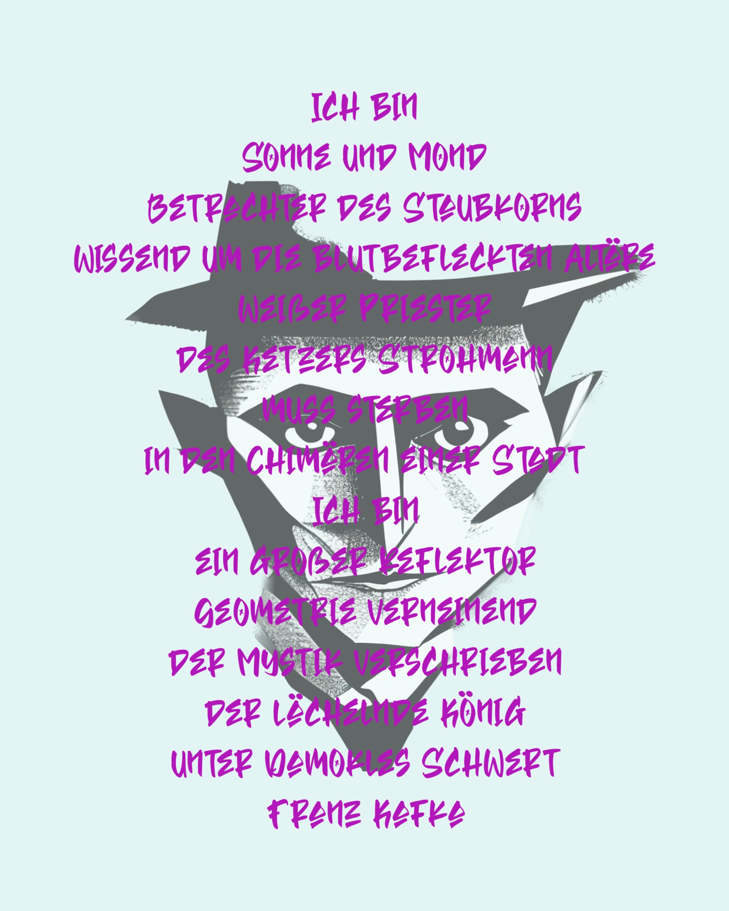 Kafka Poem, DIGITAL DOWNLOAD, Franz Kafka, Abstract Portrait, Poem ...