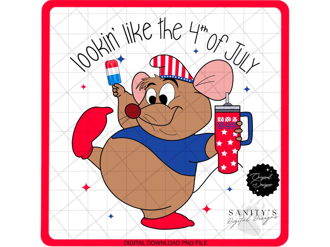 Gus Gus Mouse Png, 4th of July, Independence Day, Red White and Blue ...
