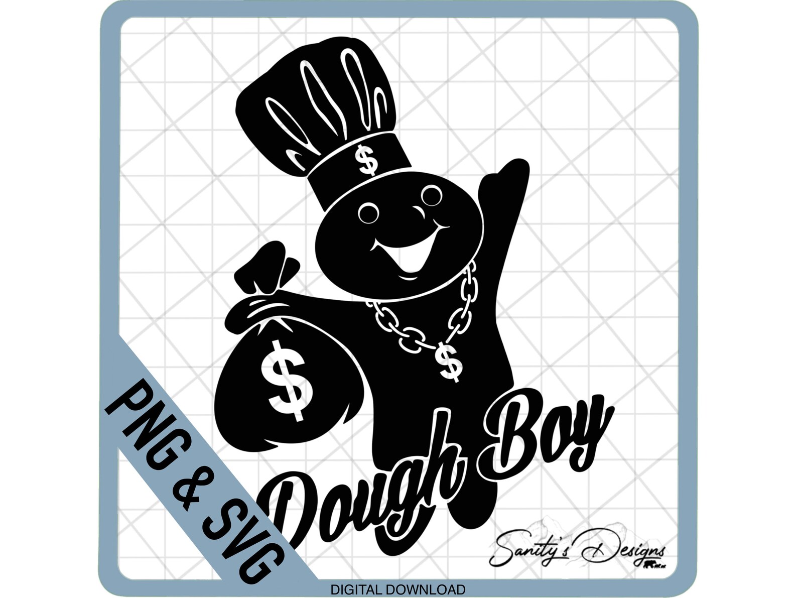 Dough Boy, Money Bag Png, Dough Boy Svg, Digital Download, Classic ...