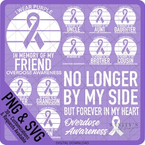 Overdose Awareness Png, Svg, OD, Custom Requests Available, Purple ...