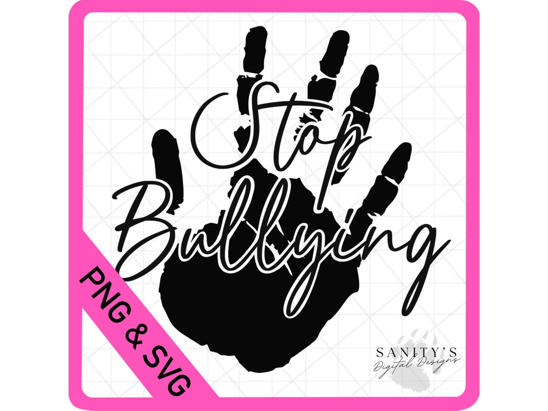 Pink Shirt Day Png, Stop Bullying Svg, Hand, Anti Bully Day, Instant ...