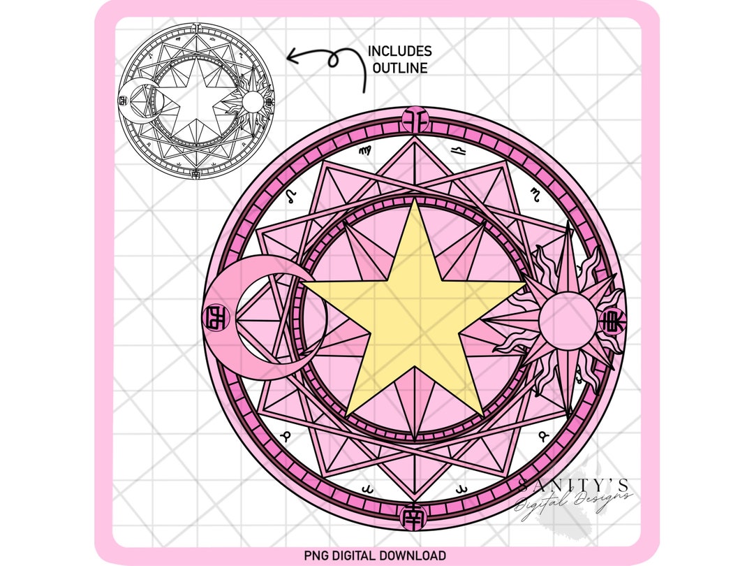 Cardcaptors Png, Magic Symbol, Sakura, Anime, Single Layer Colour ...