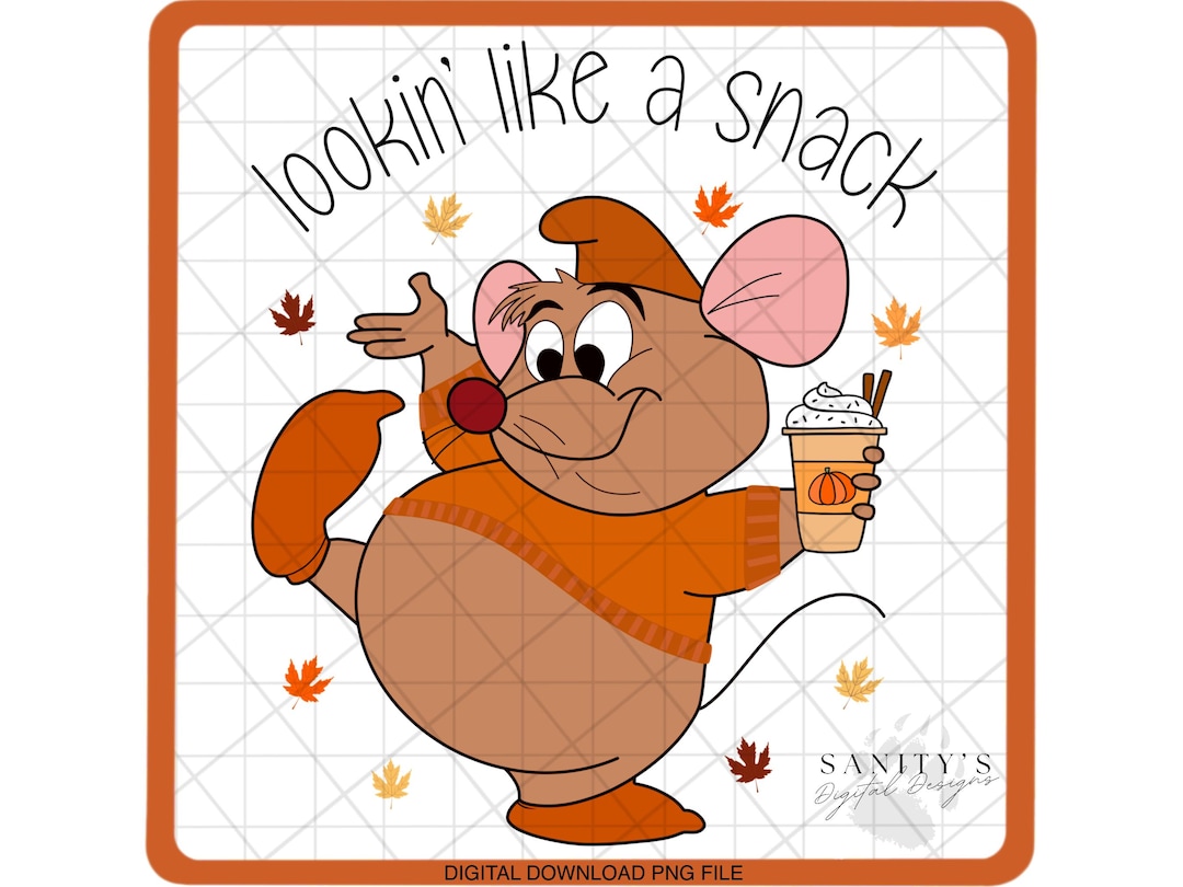 Gus Gus Mouse Fall Png, Coffee, Pumpkin Spice, Fall Png, Princess ...