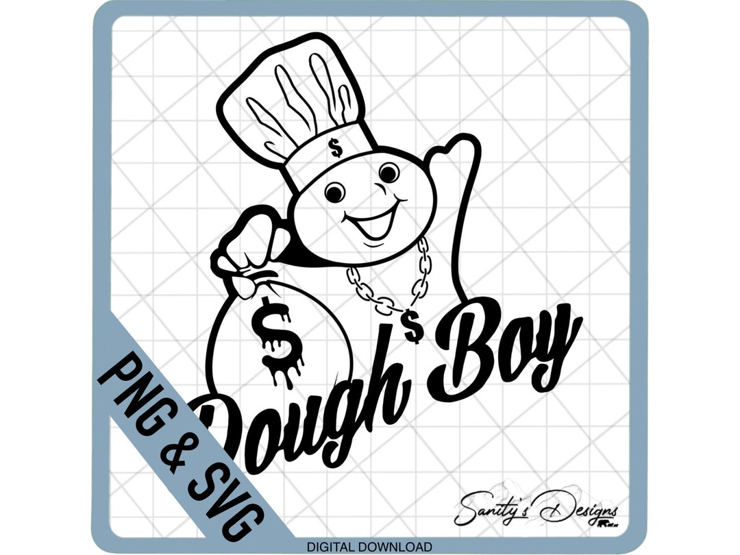 Dough Boy Outline Svg, Money Bag Png, Classic, Cut File Cricut ...