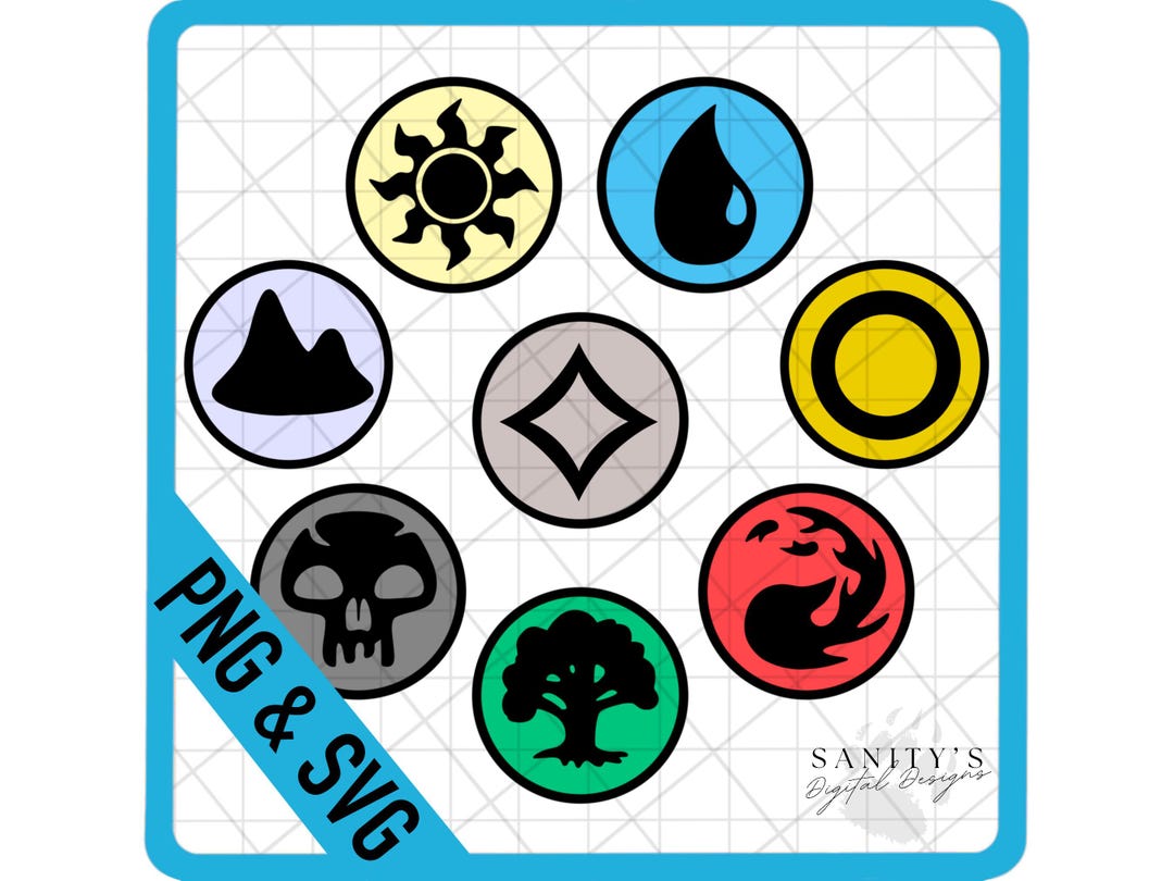 Elements, Layered SVG, MTG, Magic the Gathering, Instant Download, PNG ...