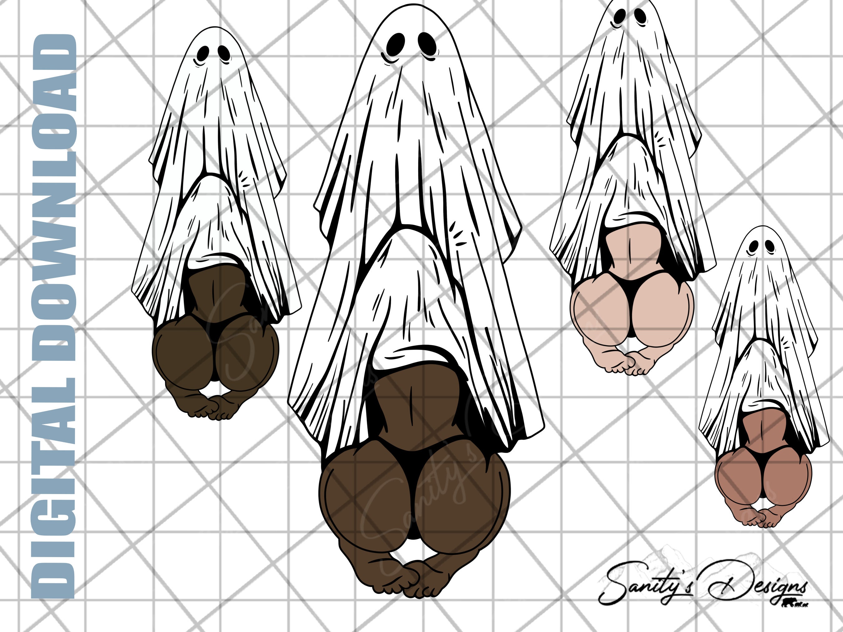 Ghost Girl Ghost Thicc Girl Tattoos Poc Curvy Girl Etsy