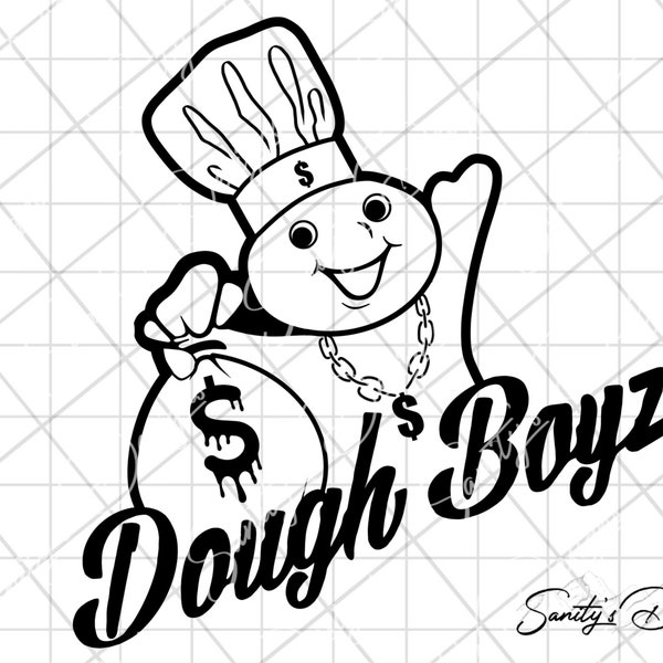 Dough Boy With Money Bag Svg - Etsy